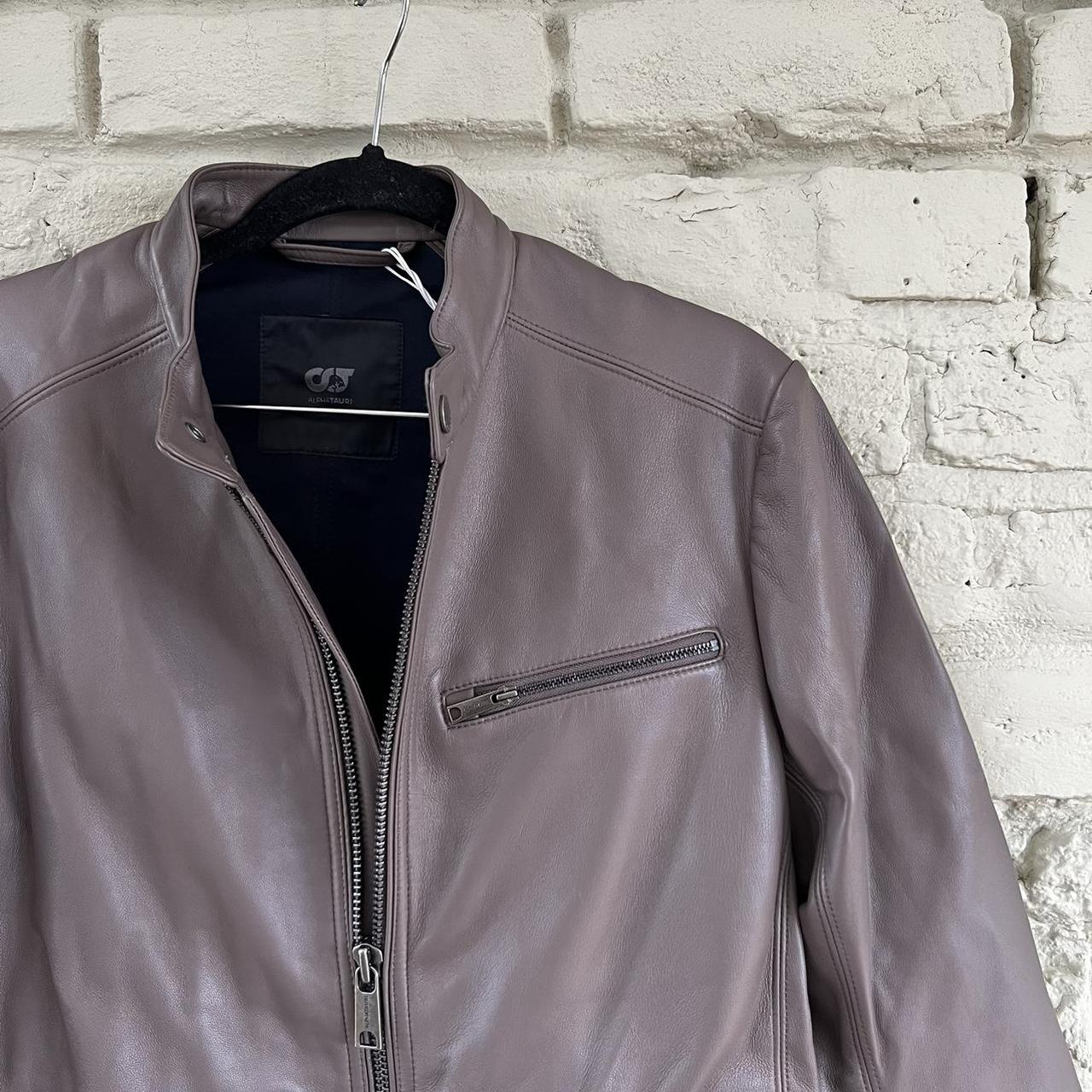 Alpha Tauri Leather Jacket size small, brand new.... - Depop