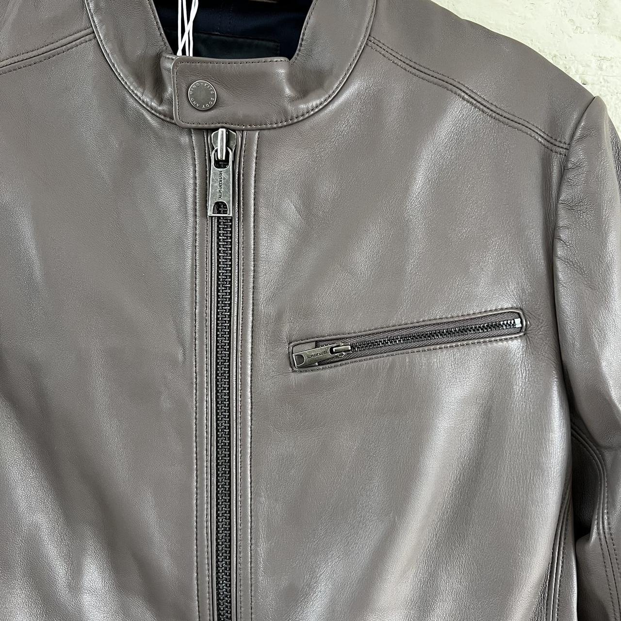 Alpha Tauri Leather Jacket size small, brand new.... - Depop