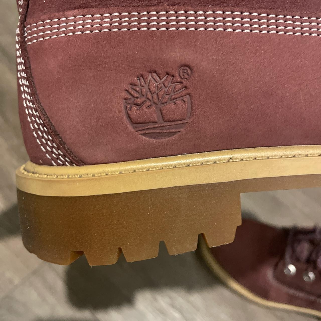 Authentic Timberlands women’s 6 inch burgundy /... - Depop