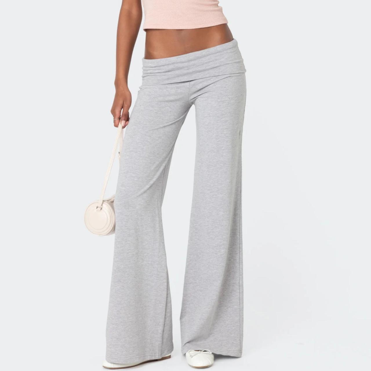 EDIKTED WIDE LEG FOLD OVER PANTS | Depop