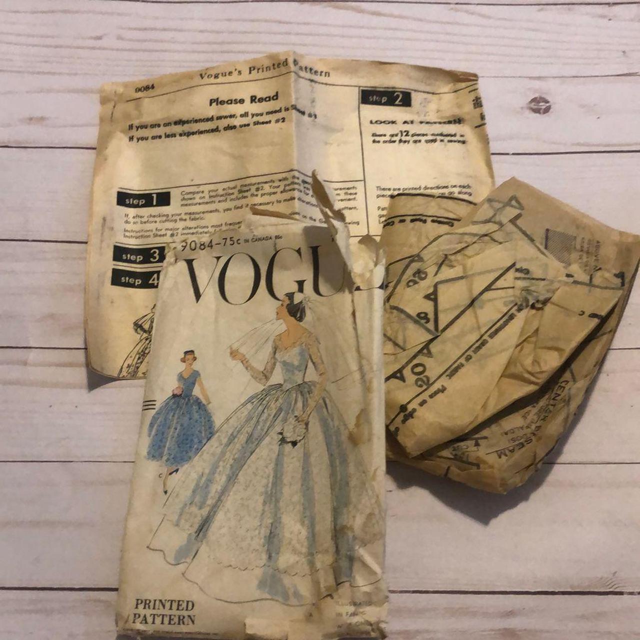 Vogue 9084 pattern vintage 1957 cut size 12,pattern... - Depop