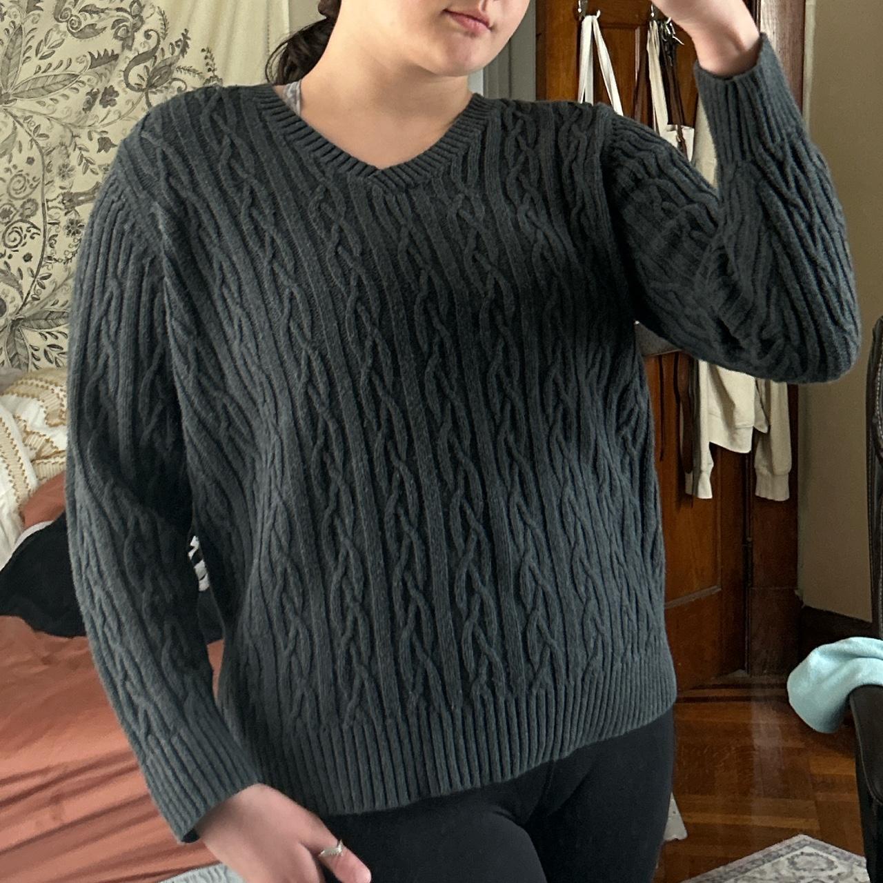 Vintage dark grey Croft&Barrow sweater. Worn in,... - Depop