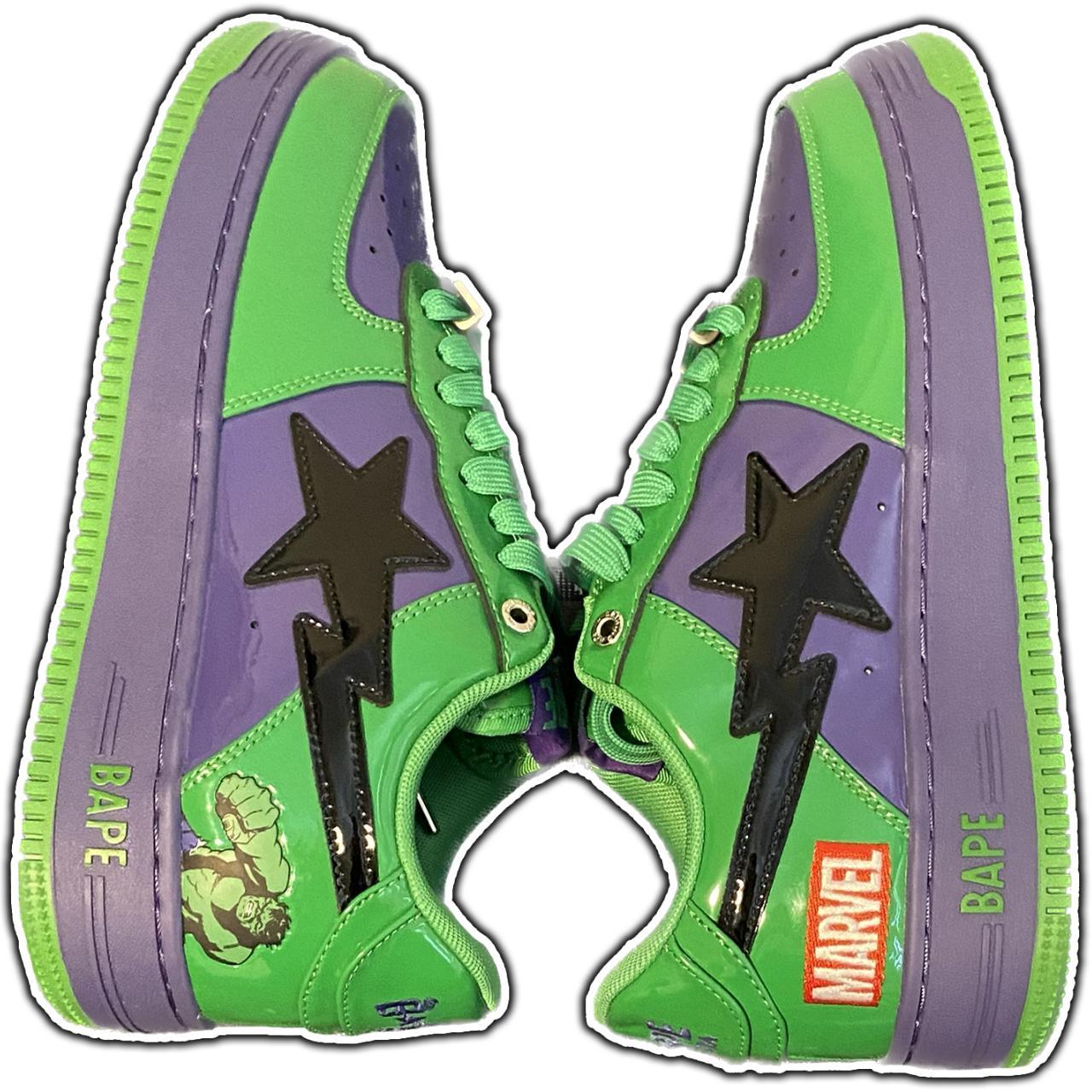MARVEL BAPE STA HULK 2022 SIZE 9 US // SIZE 8... - Depop