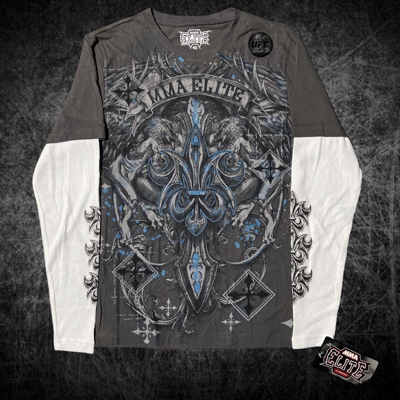 MENS MMA ELITE DOUBLE LAYERED LONG SLEEVE NEW WITH... - Depop