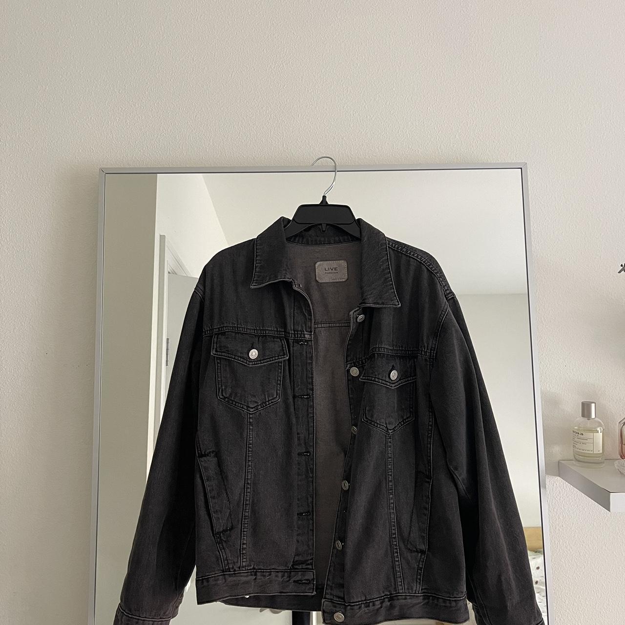 Vintage gray denim jacket, made in... - Depop