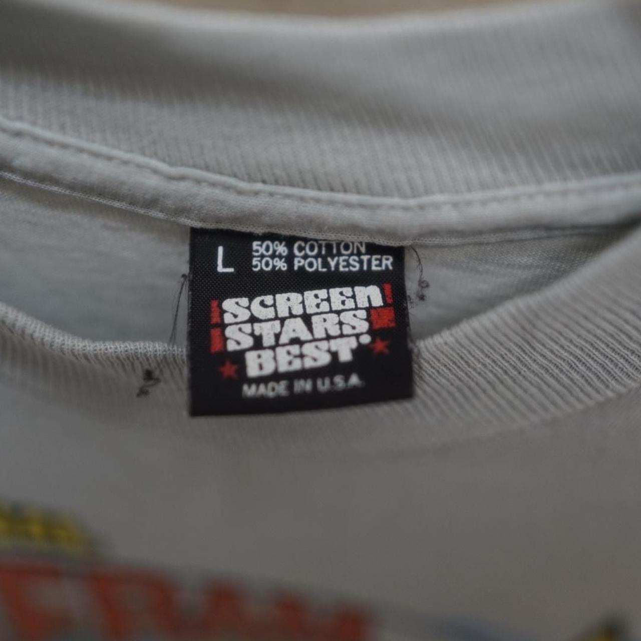 Vintage Racing shirt Tagged a L on Screen stars... - Depop