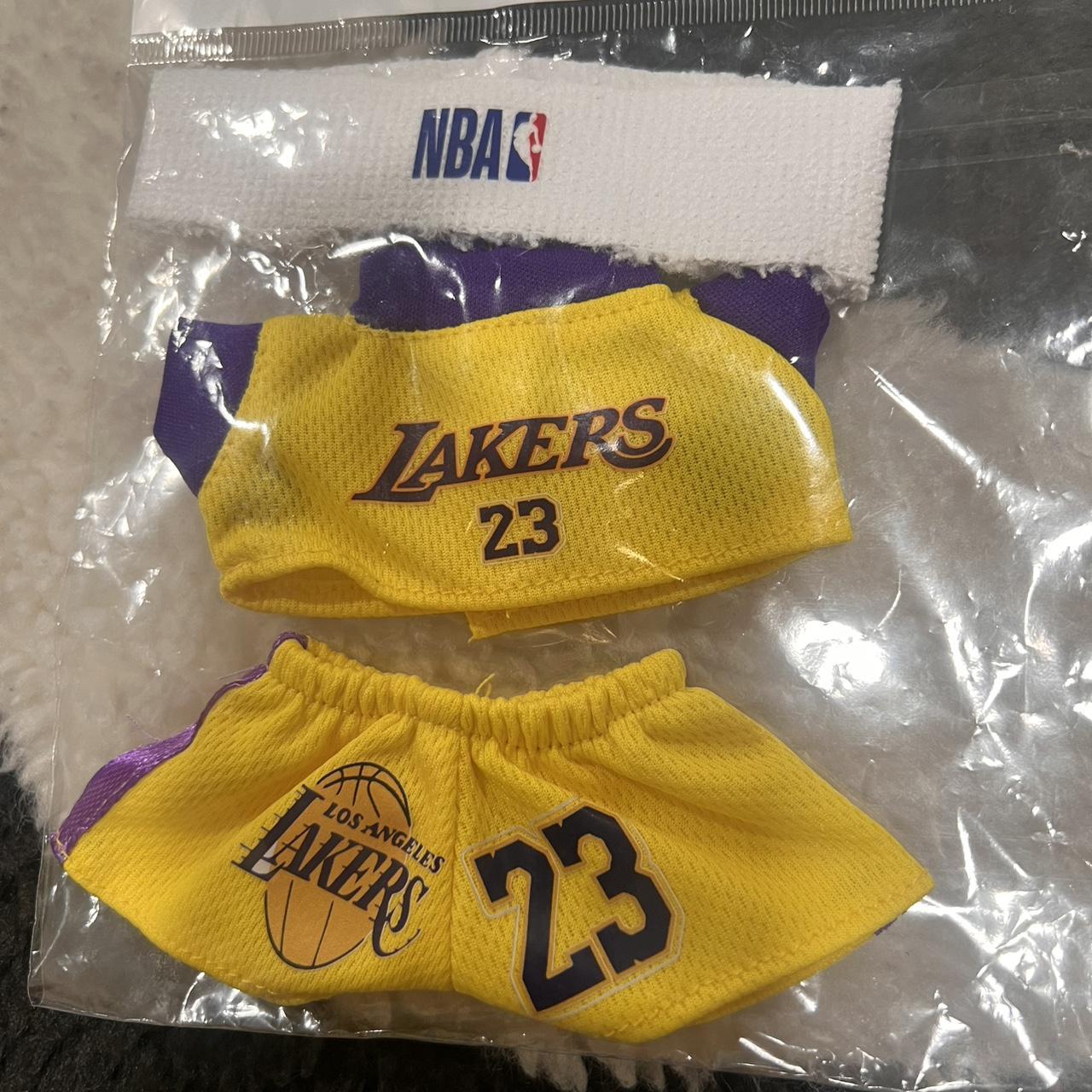 Lakers labubu outfit shorts shirt and sweat band... | Depop