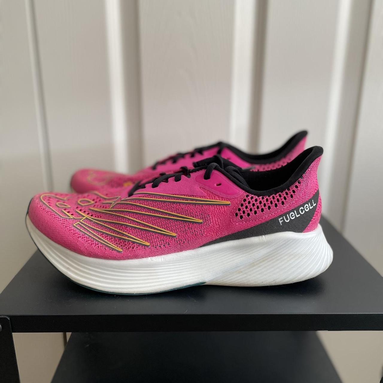 New Balance Men's Pink and Yellow Trainers | Depop