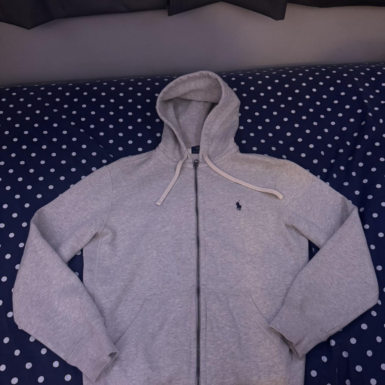 Grey Polo Ralph Lauren zip up - No blemishes, or... | Depop