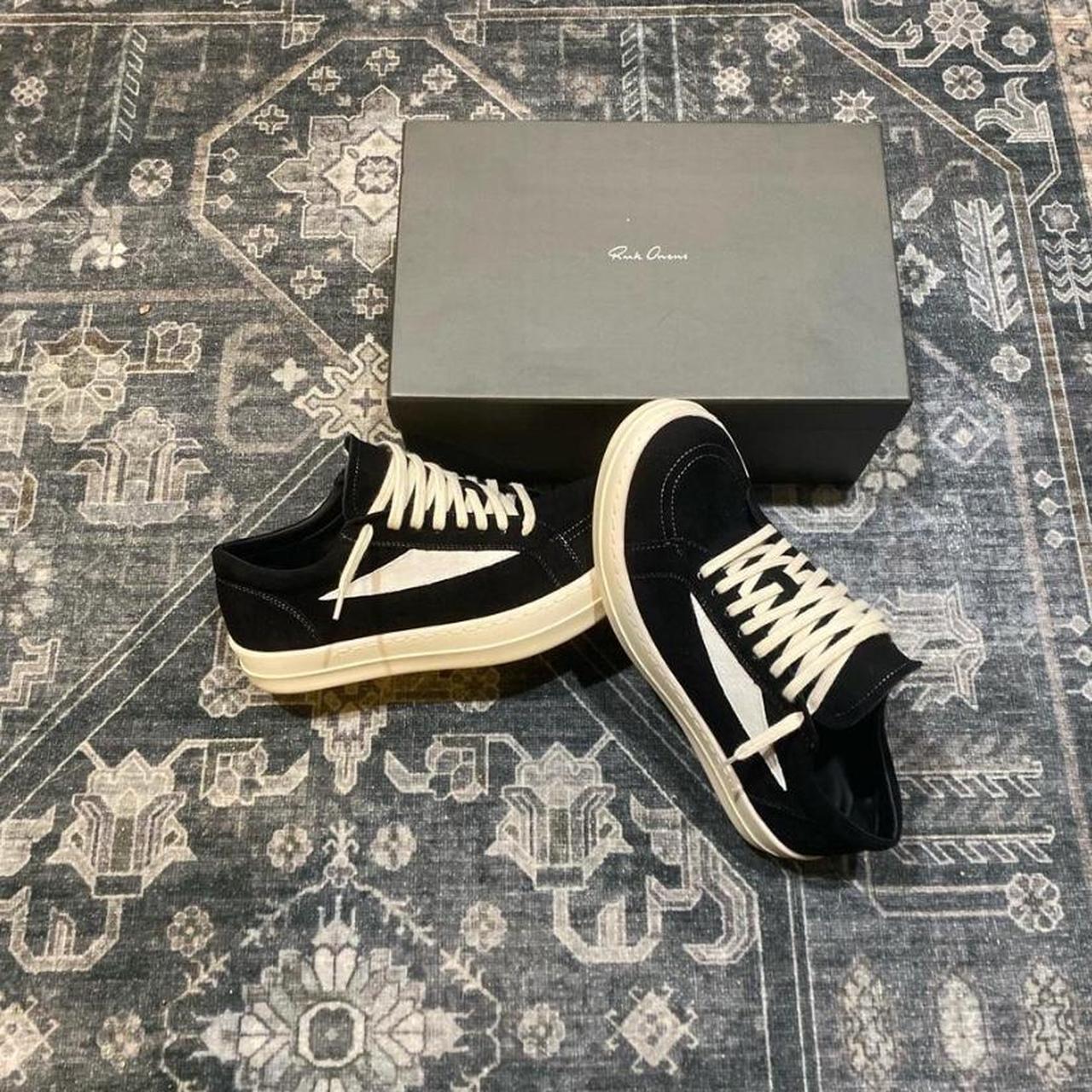 Black canvas Rick Owen’s vans Price negotiable... | Depop