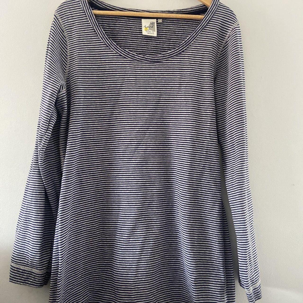 Weird Fish Dress 16 Jumper Heavy Cotton Blue... | Depop