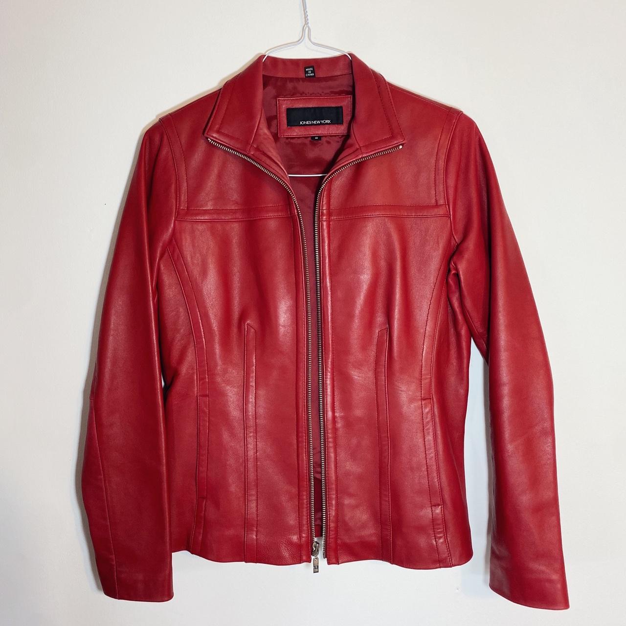 Jones New York Women's Red Jacket | Depop