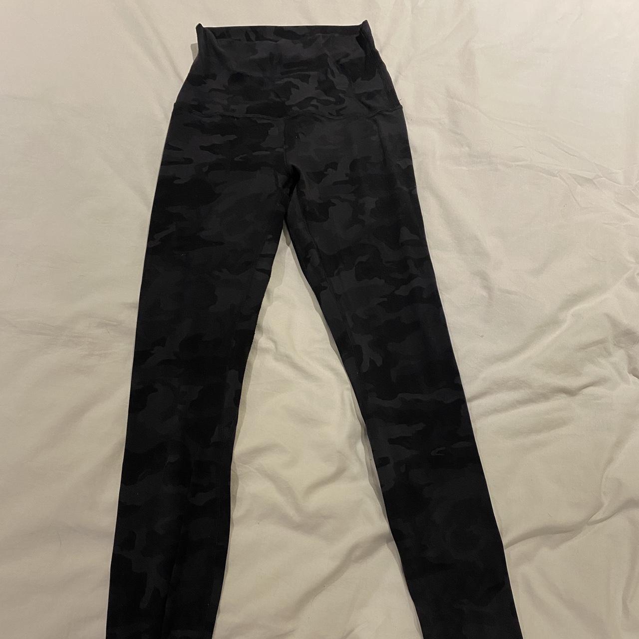 Lululemon camo print align leggings. Worn but good... - Depop