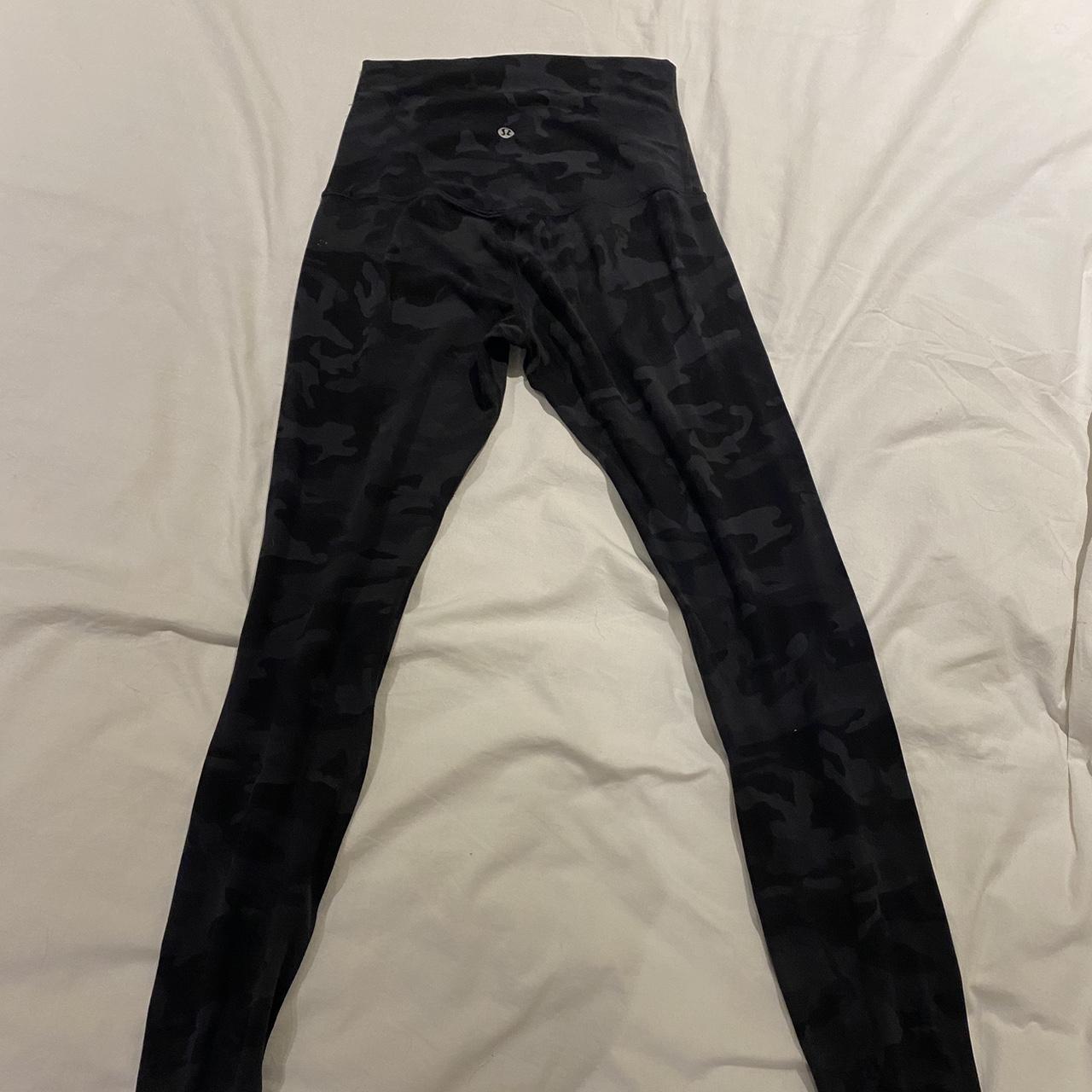 Lululemon camo print align leggings. Worn but good... - Depop