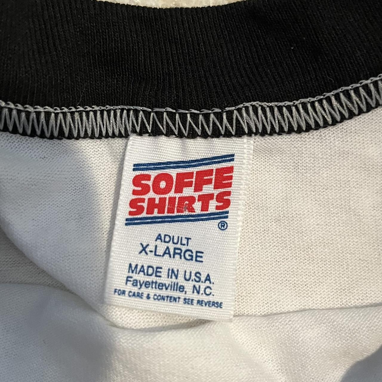 Soffe Men's Black and White T-shirt | Depop