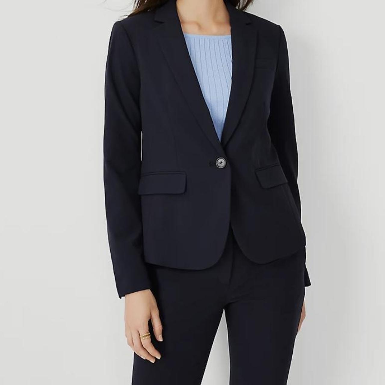Ann Taylor Women's Black Tailored-jackets | Depop