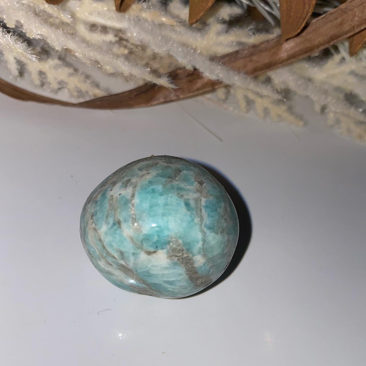 Large amazonite and smokey quartz crystal... - Depop