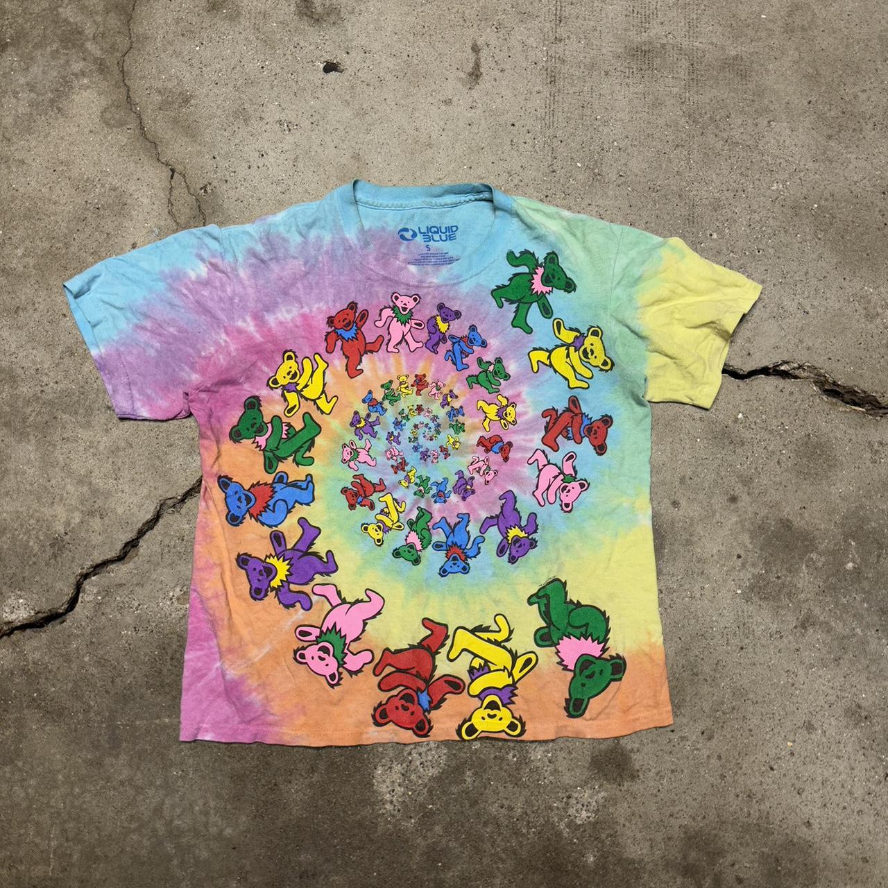 Vintage y2k liquid blue reprint shirt - dancing... - Depop