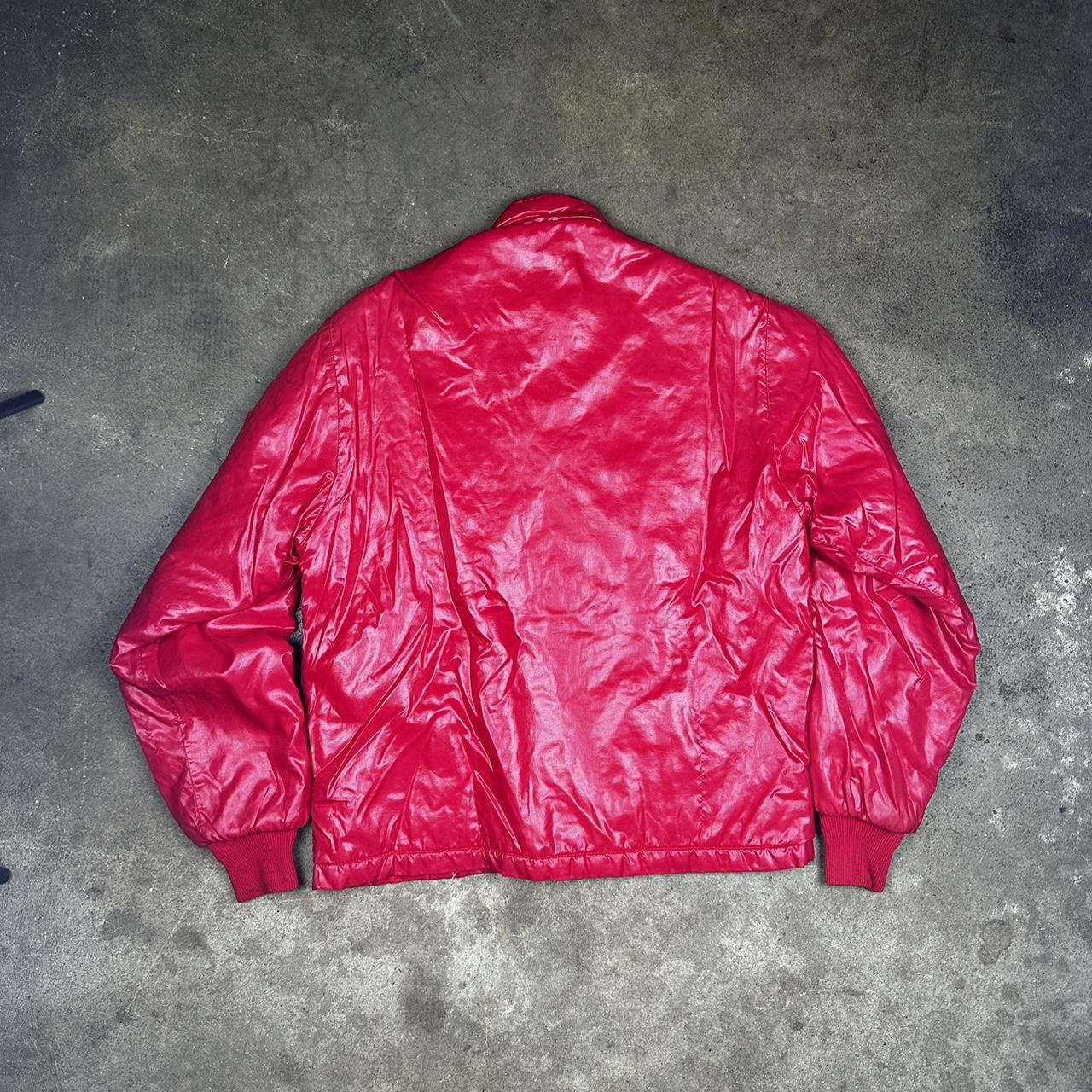 Vintage 70s Swingster Firestone Racing Puffer Jacket... - Depop