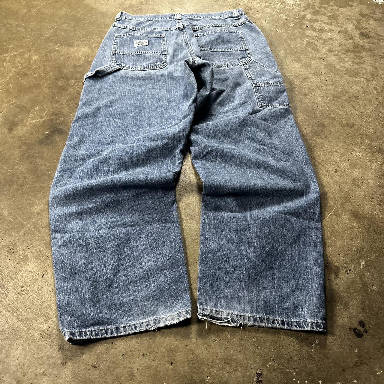 Vintage y2k lee pipes dungarees can’t bust em... - Depop