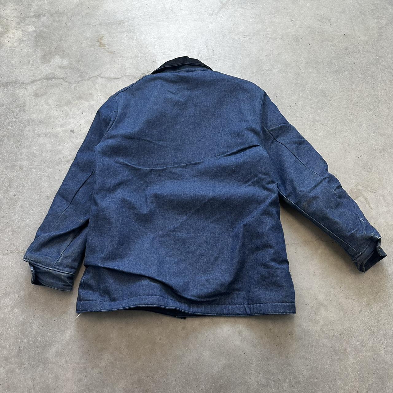 Vintage 70s Big Ben blanket lined dark denim chore... - Depop