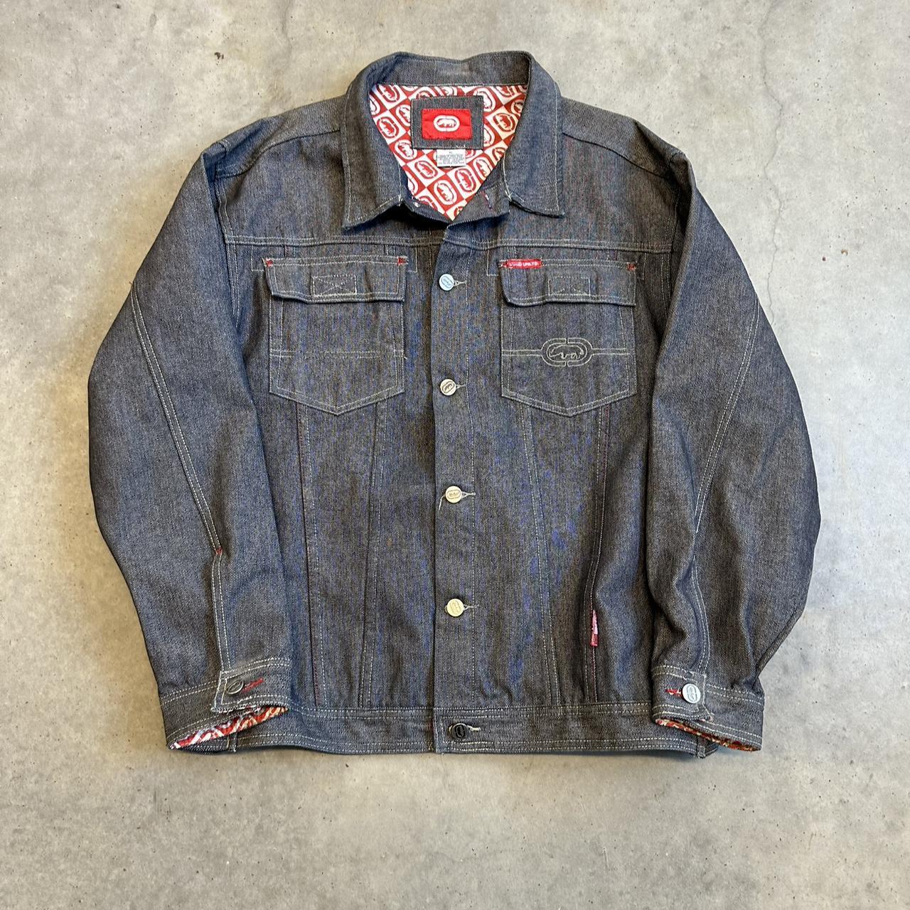 Vintage 90s Ecko unlimited unltd grey denim... | Depop