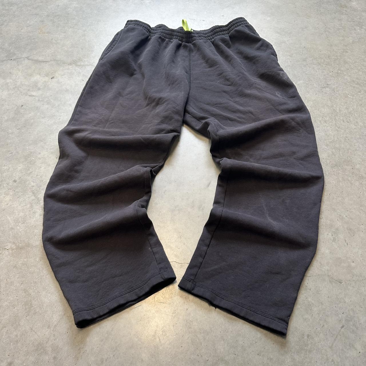 Vintage Y2K sun faded black loose fit straight leg... | Depop