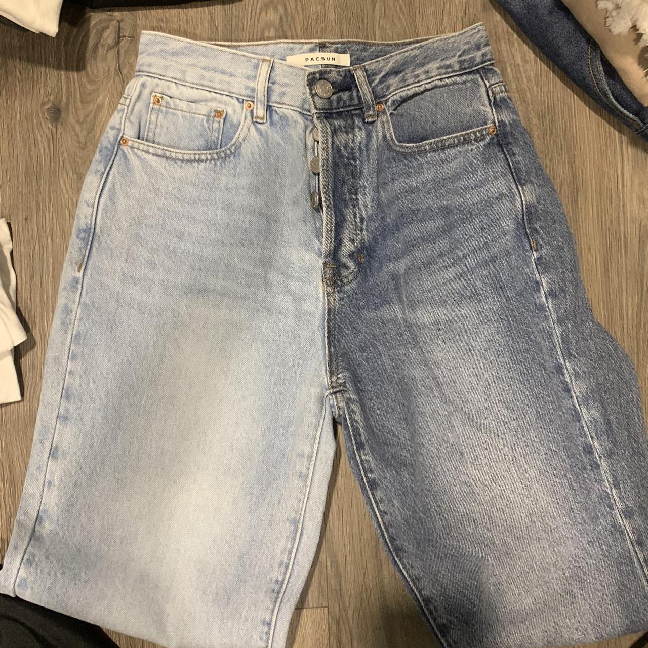 pacsun colorblock boyfriend jeans, never been worn - Depop
