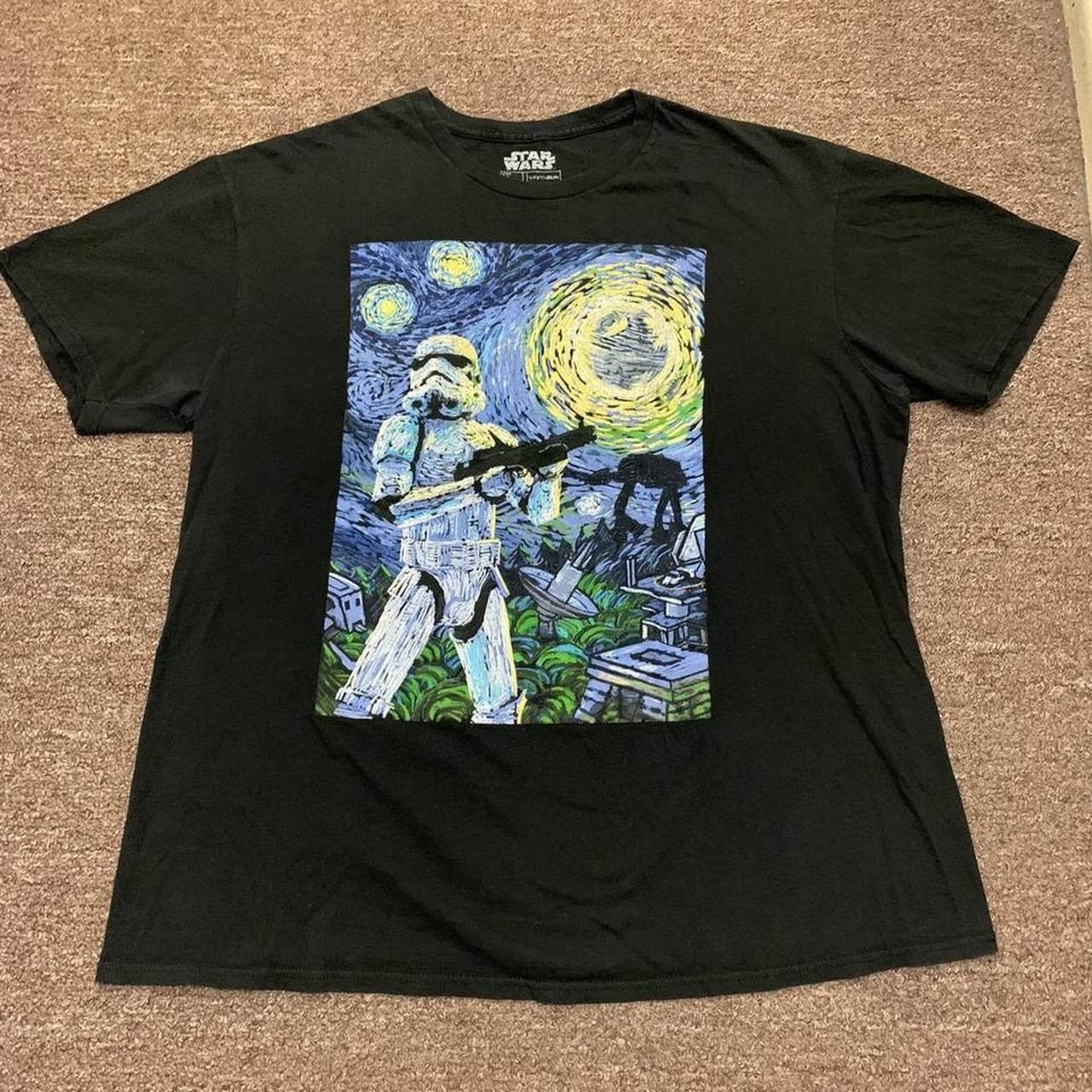 Starry Night Inspired Star Wars Graphic Tee XL 100%... - Depop
