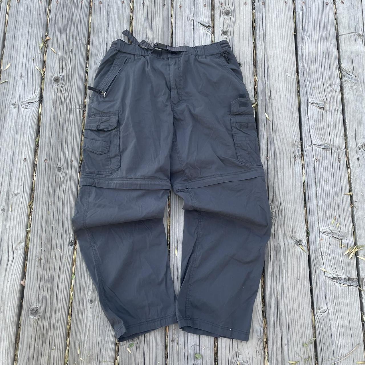 Baggy black cargos Zip off pant legs Great... - Depop
