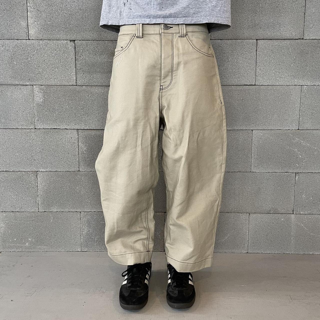 Baggy cream color jeans Great condition 30x30 DM... - Depop