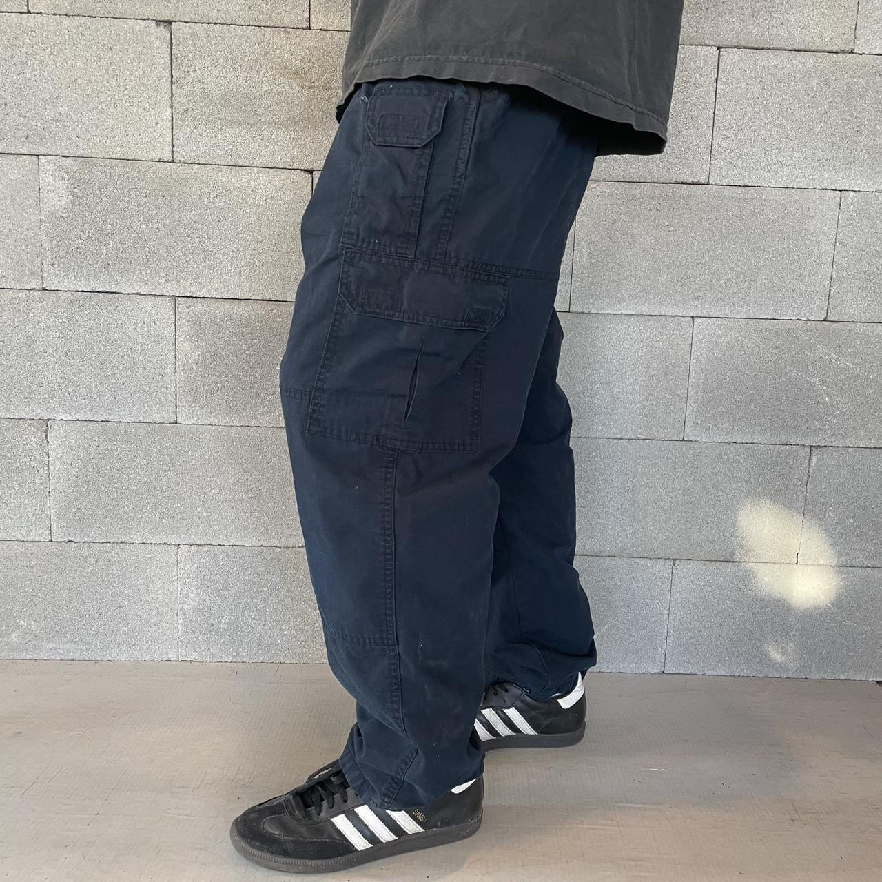 Baggy Navy Blue 5.11 Tactical Cargo Pants, Flannel... - Depop