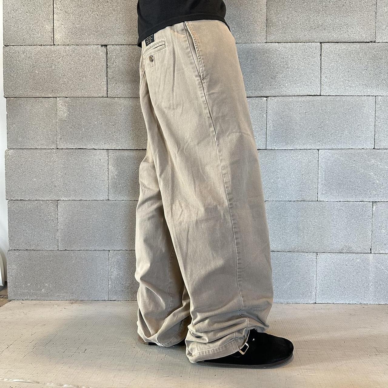 Baggy Tan Classic Cotton Twill Chino Pants by Banana... - Depop