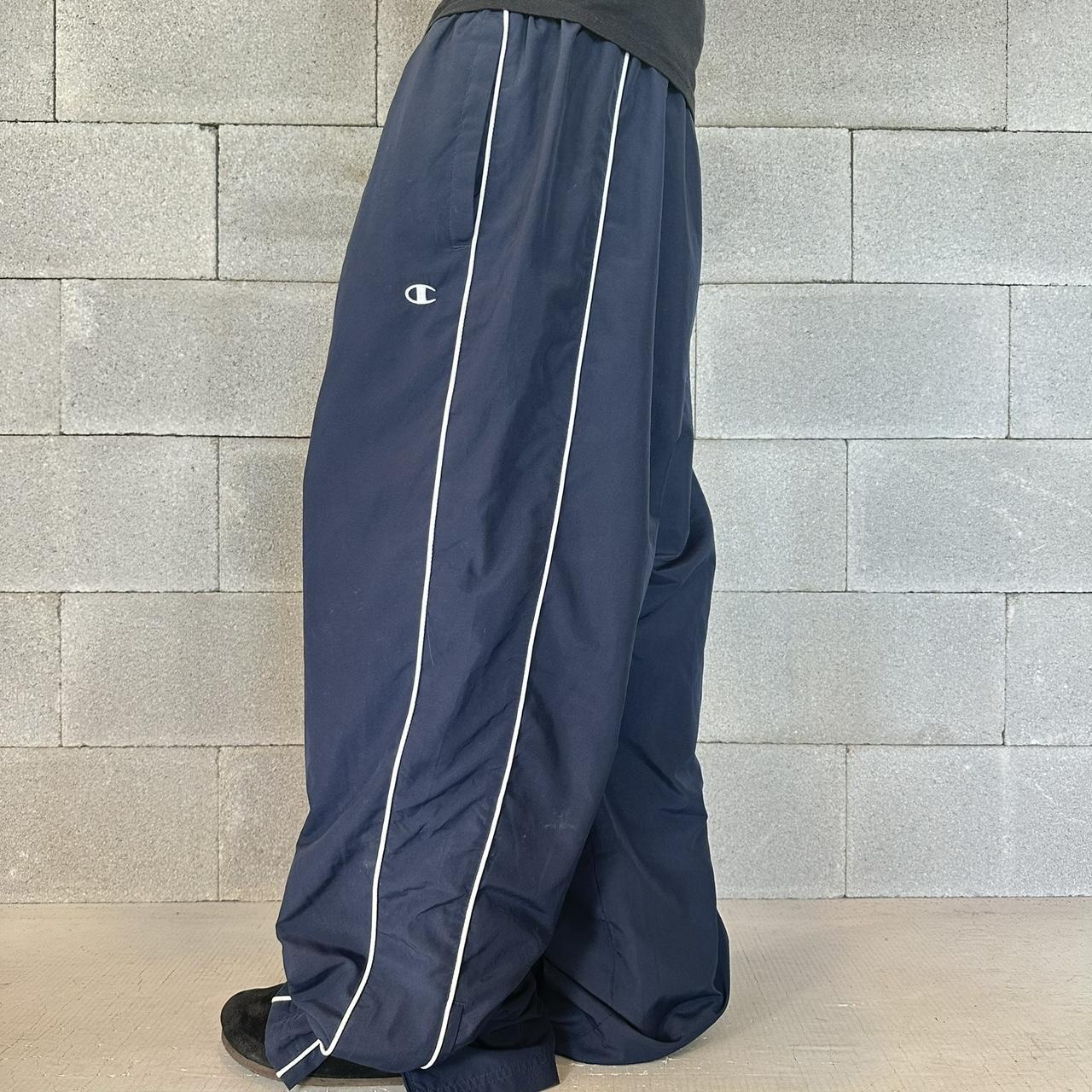 Navy Champion Track Pants with Mesh Lining Soft... | Depop