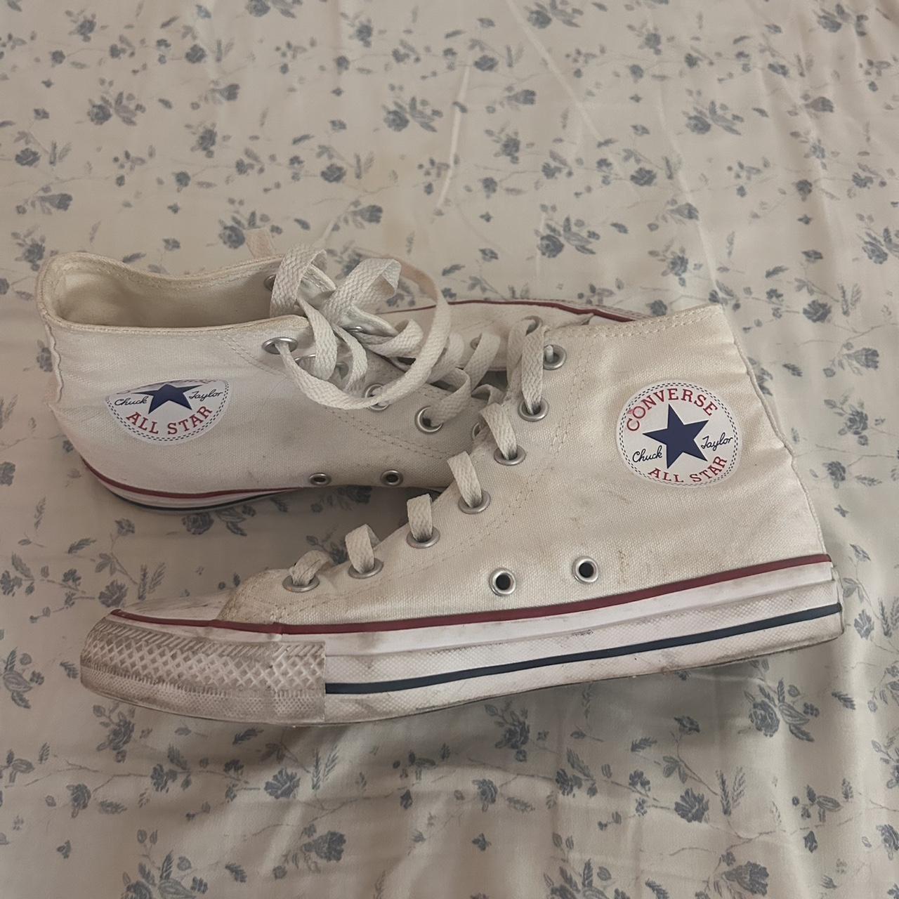 White Converse All Stars #converseallstars - Depop