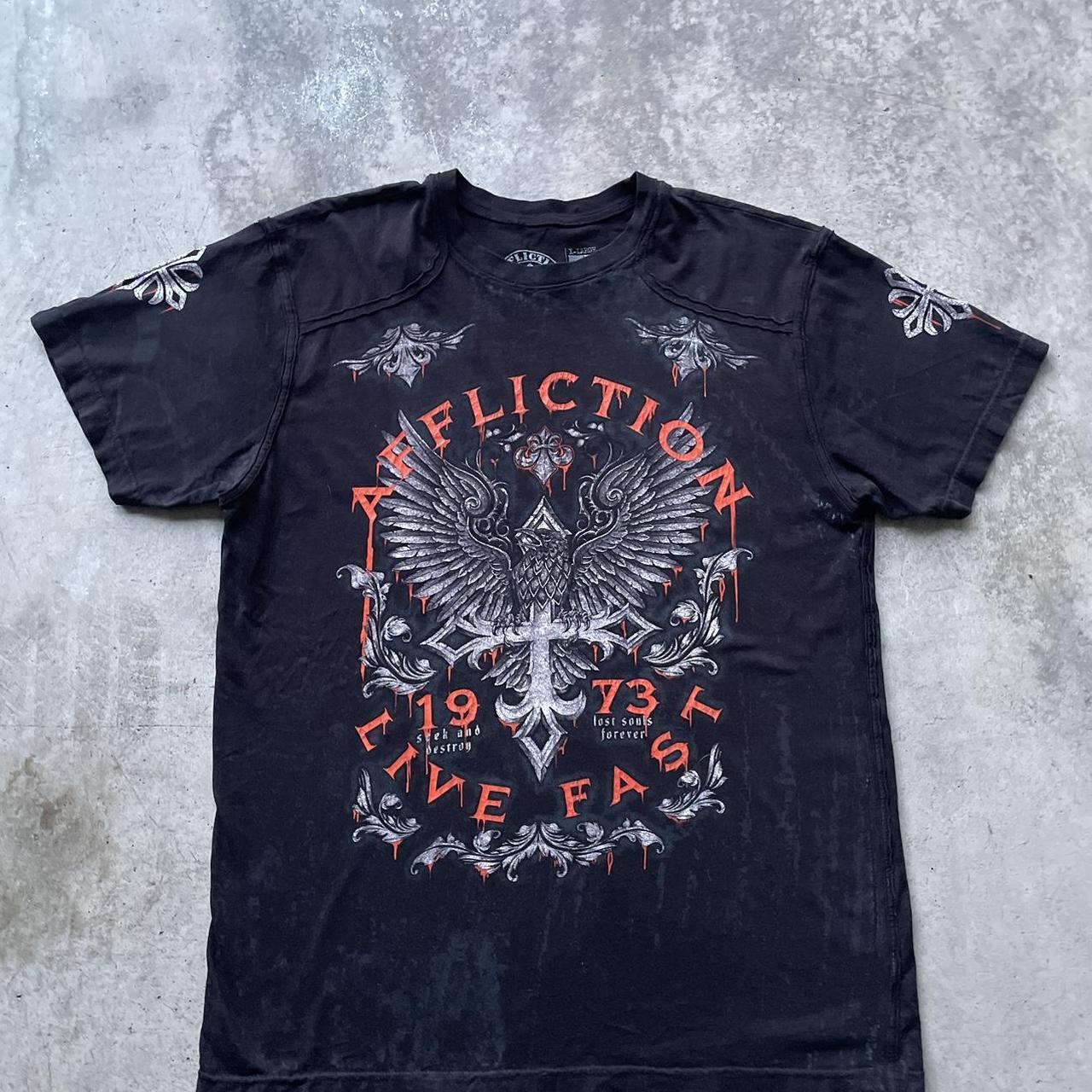 Affliction T-Shirt Men’s X-Large Condition 8/10 - Depop