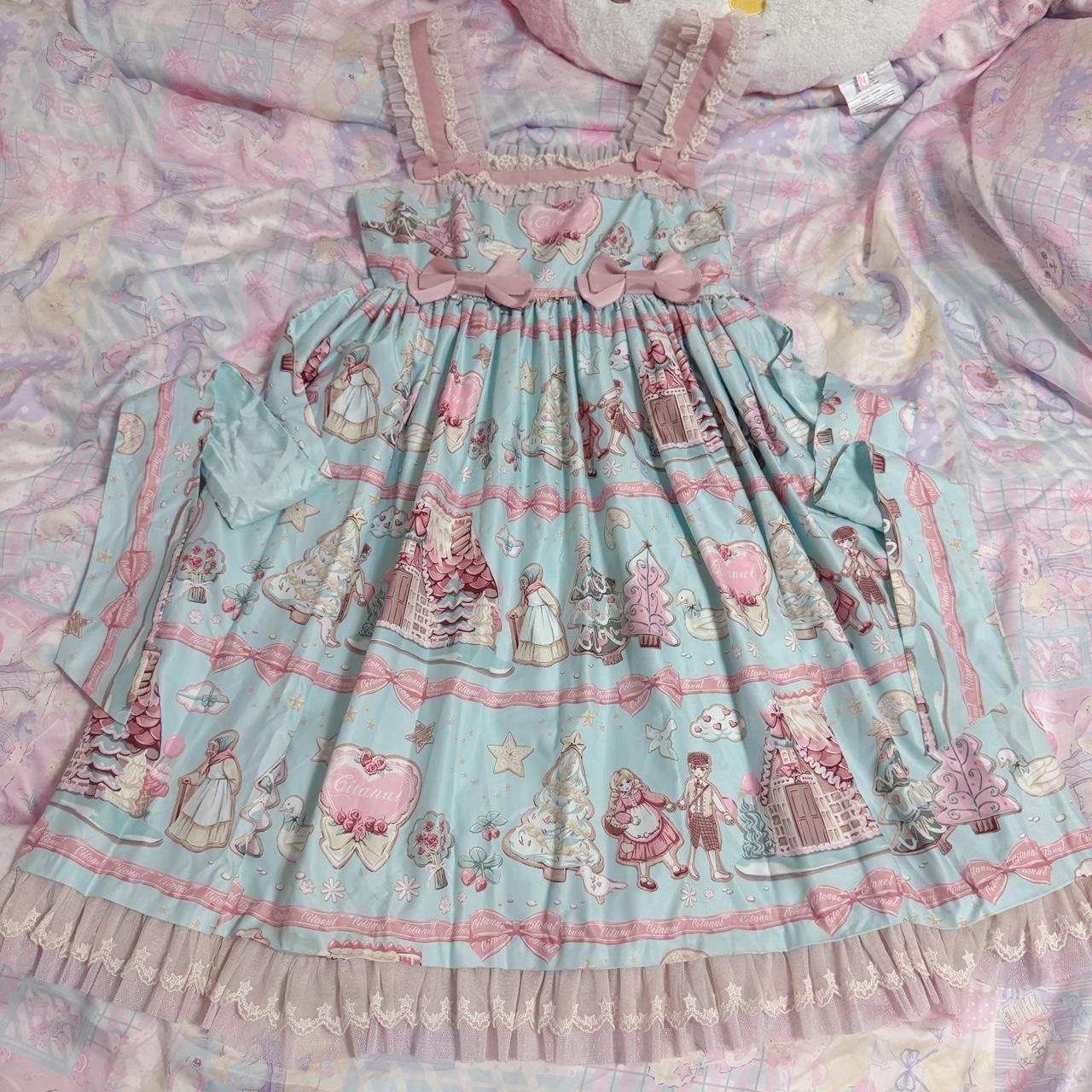 Hansel and Gretel Mint x Pink Lolita JSK ver.2 ⑅... - Depop