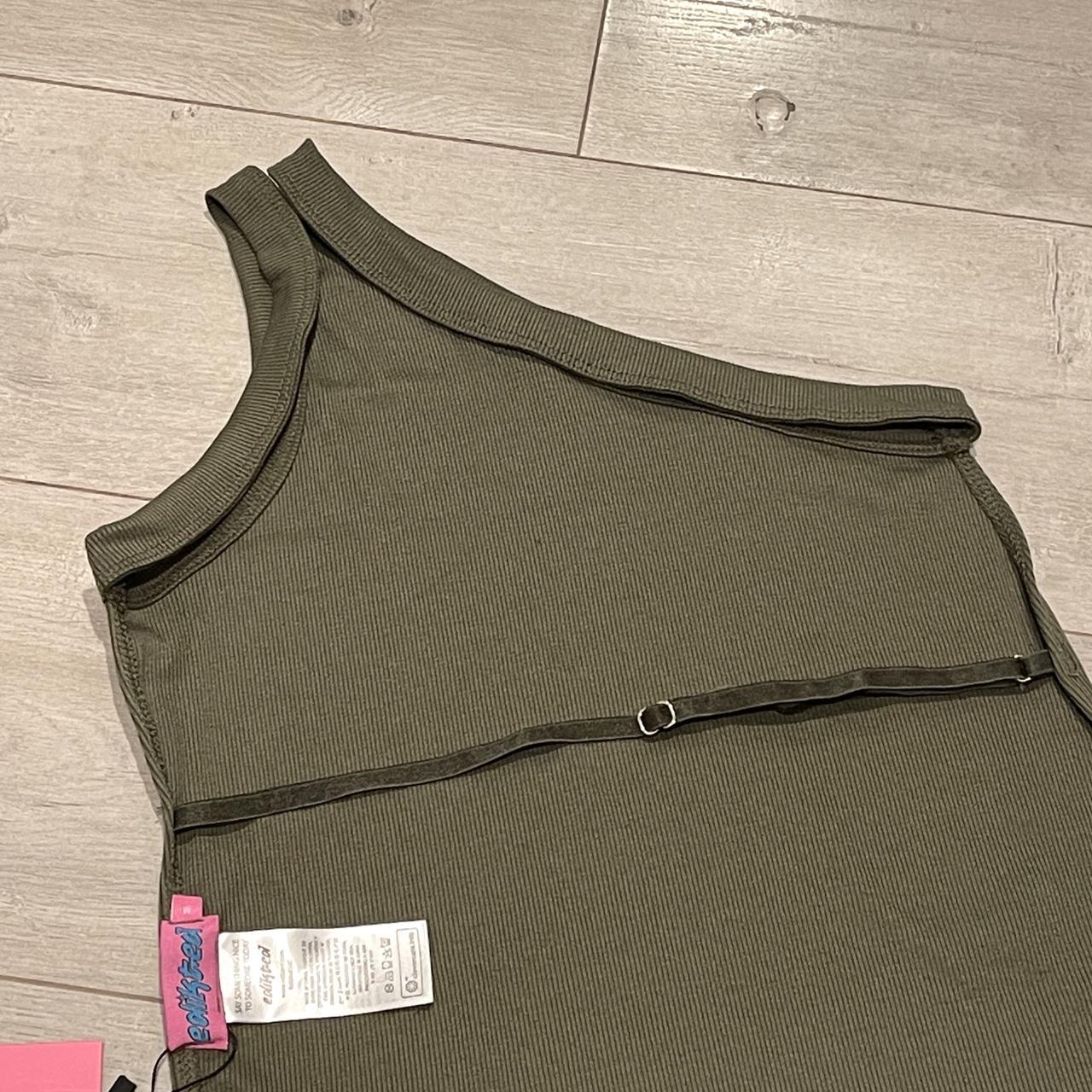 Edikted Women's Khaki Vest | Depop