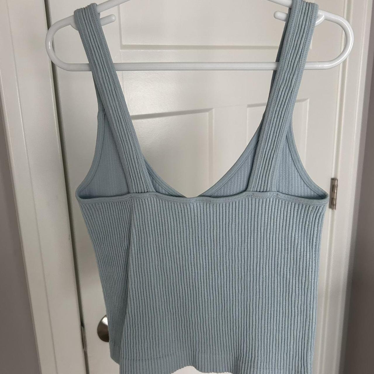 light blue tank from a boutique - one size - worn... - Depop