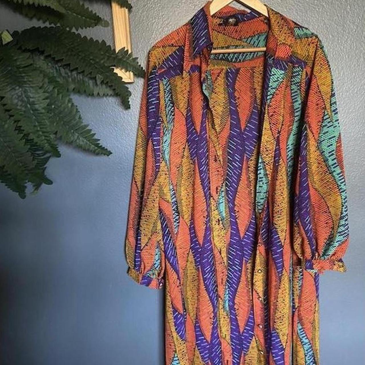 Thirfted neon fun blouse can be used as a throw on... - Depop