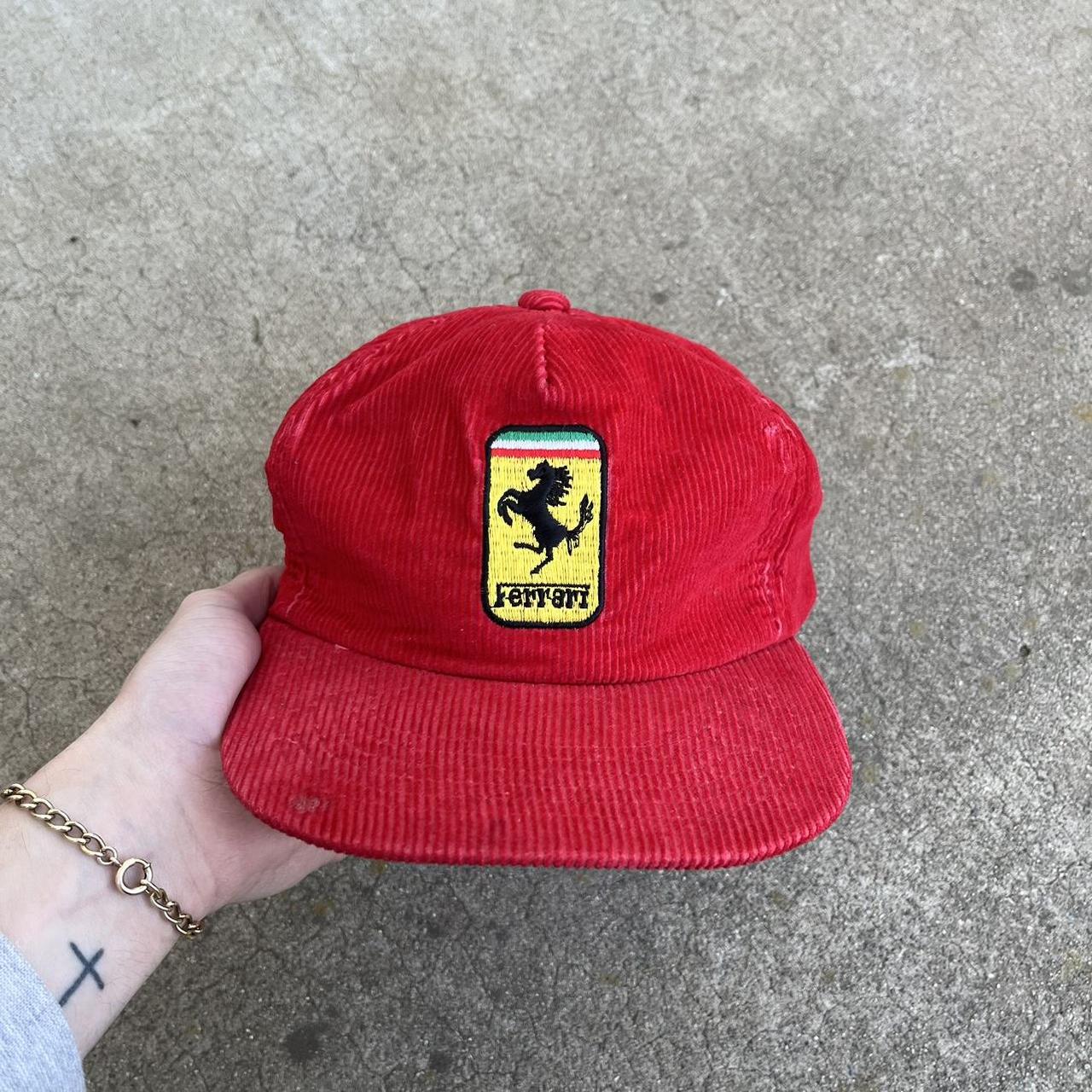 American Vintage Men's Red and Yellow Hat | Depop
