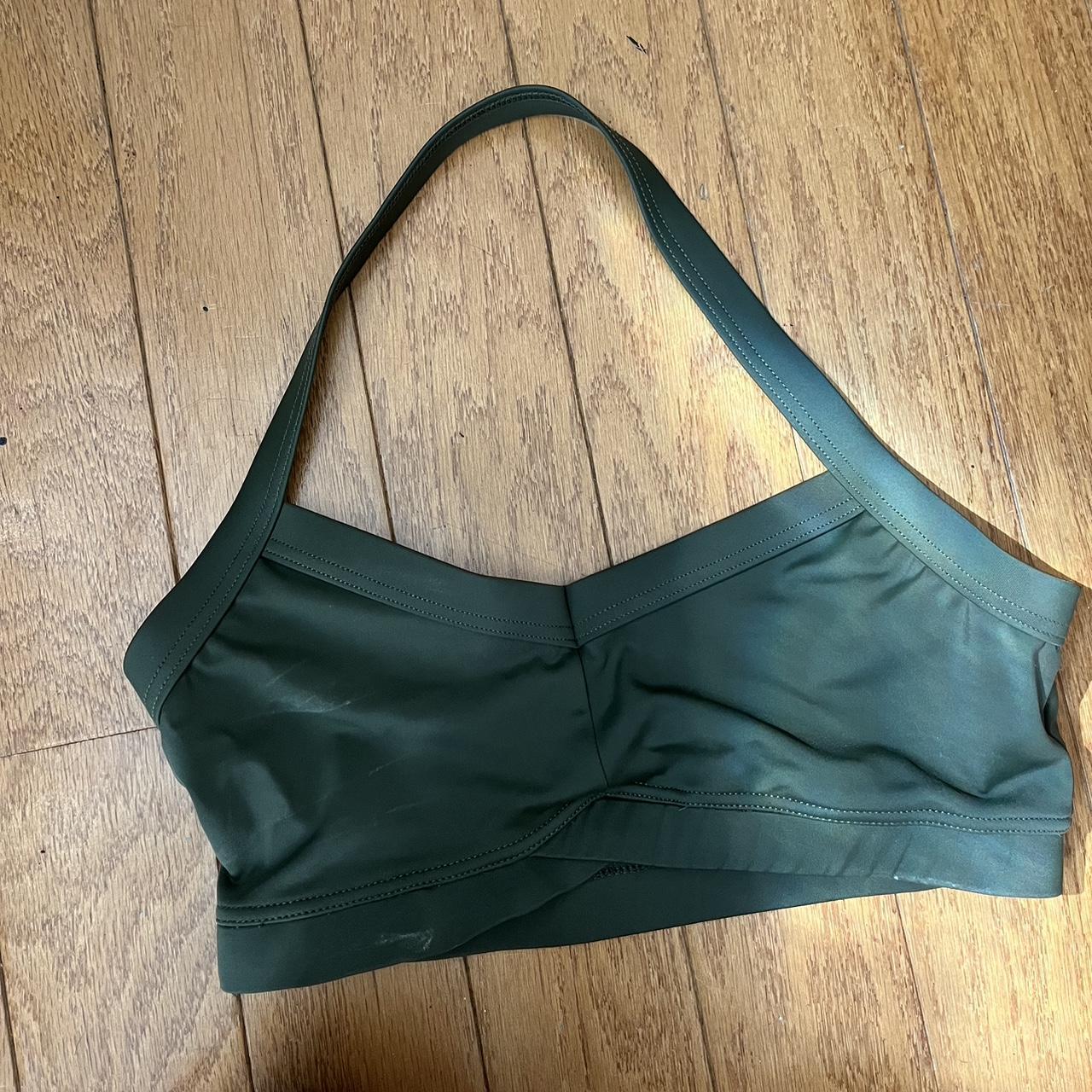 Teal sports bra with removable padding - Depop