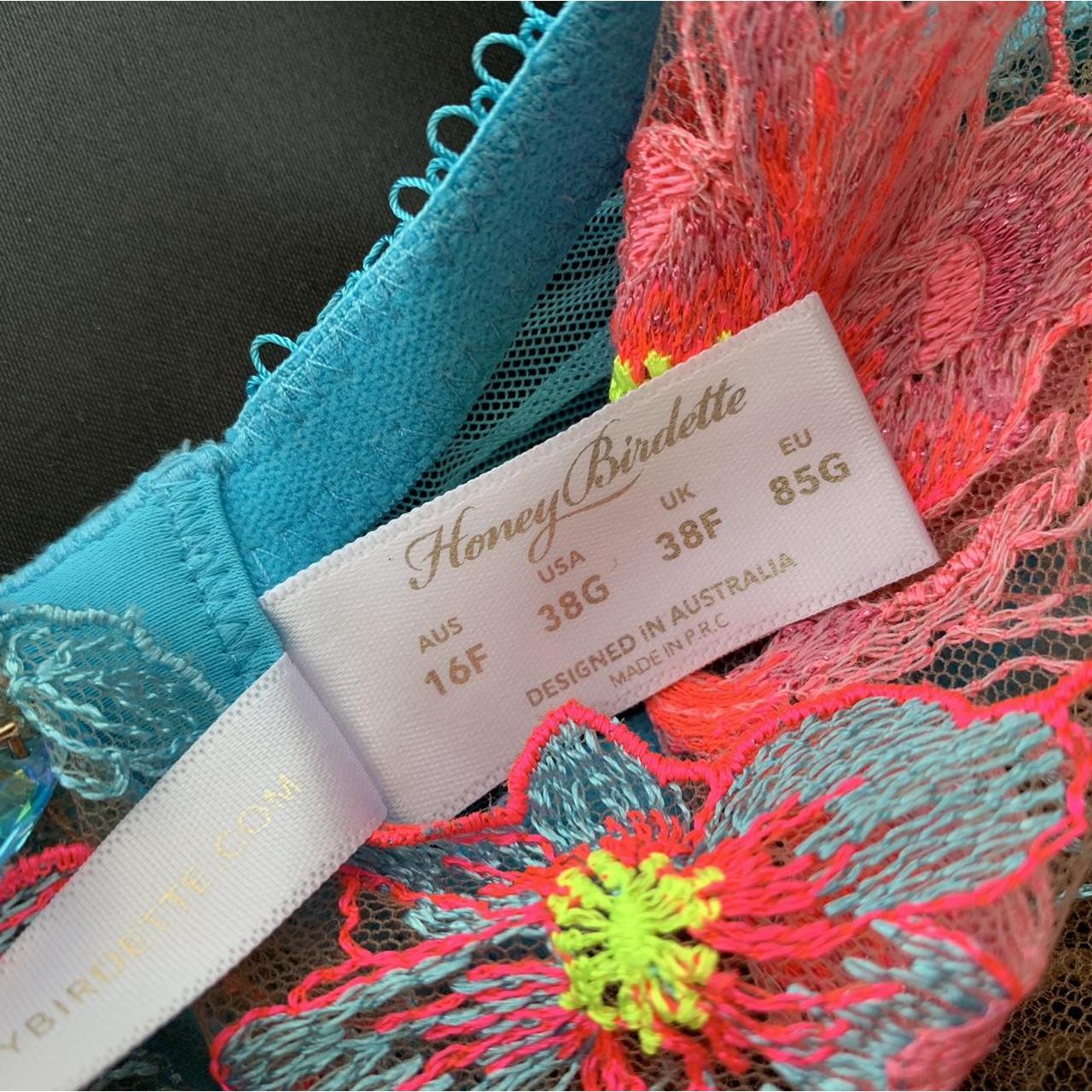 Honey Birdette Christine turquoise size 16F bra in... - Depop