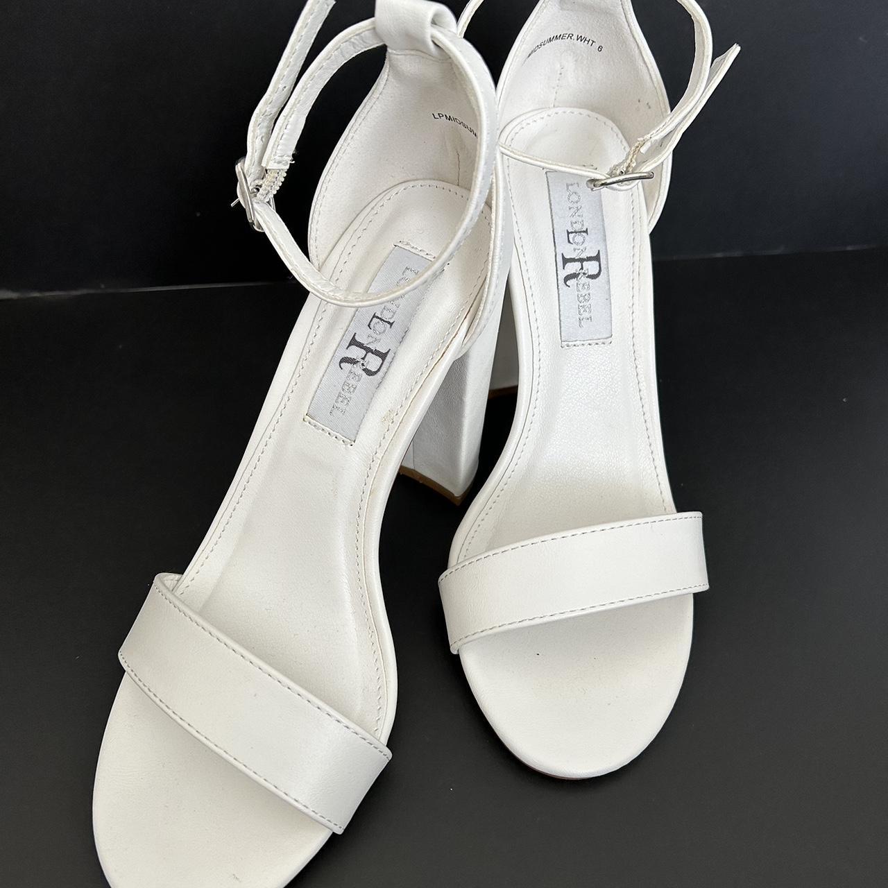 London Rebel women’s white heels Brand new and... - Depop