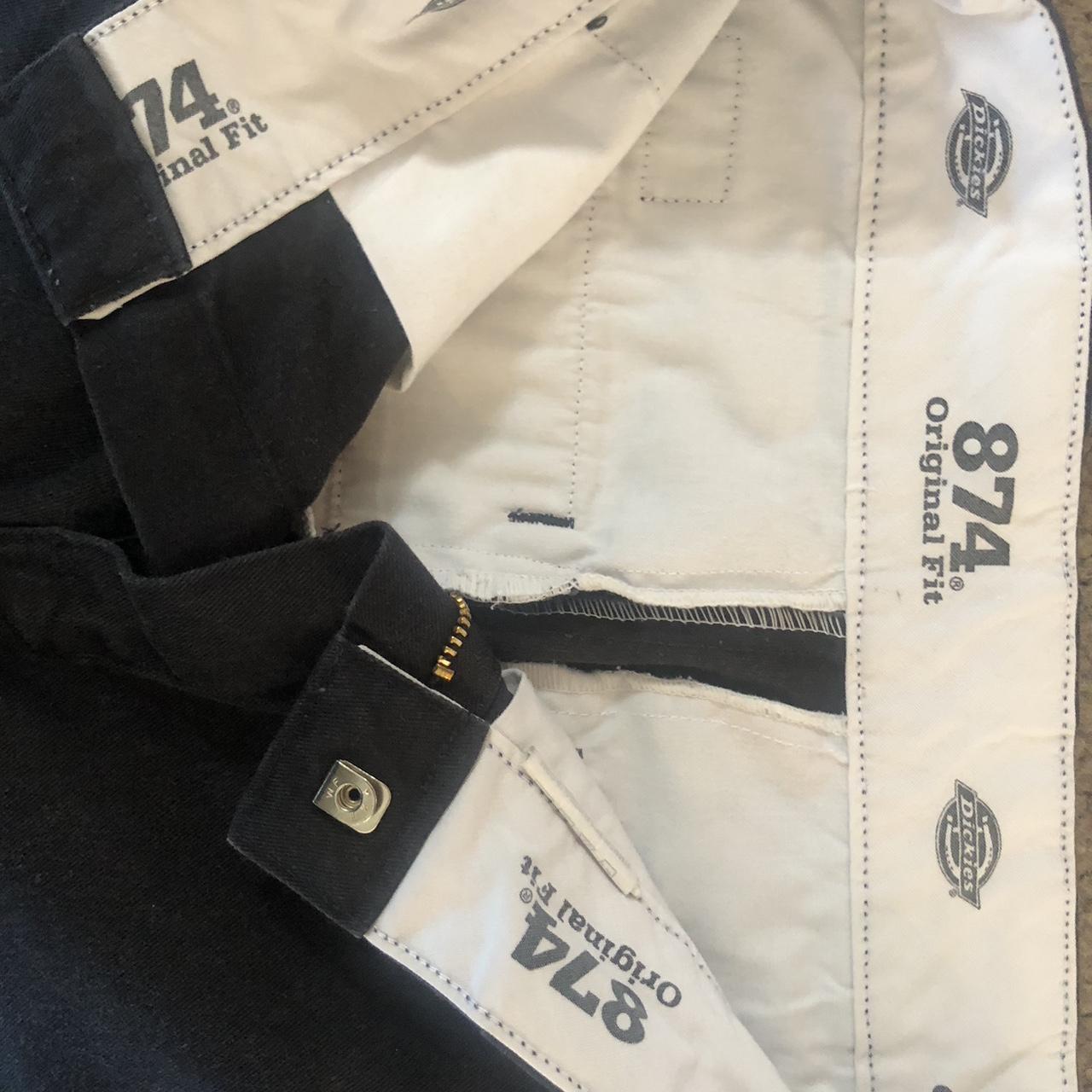 Black dickes 874’s !! Original fit, defected zipper... - Depop