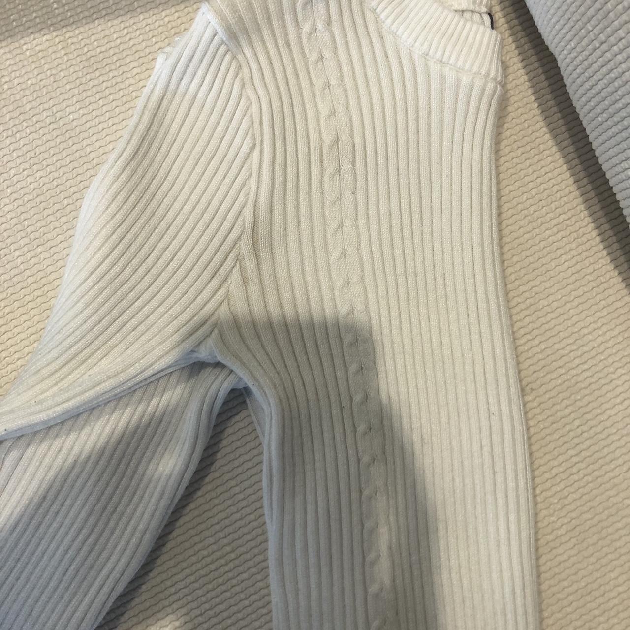 White knit long sleeve !! Mirrou top 🤍 - Depop