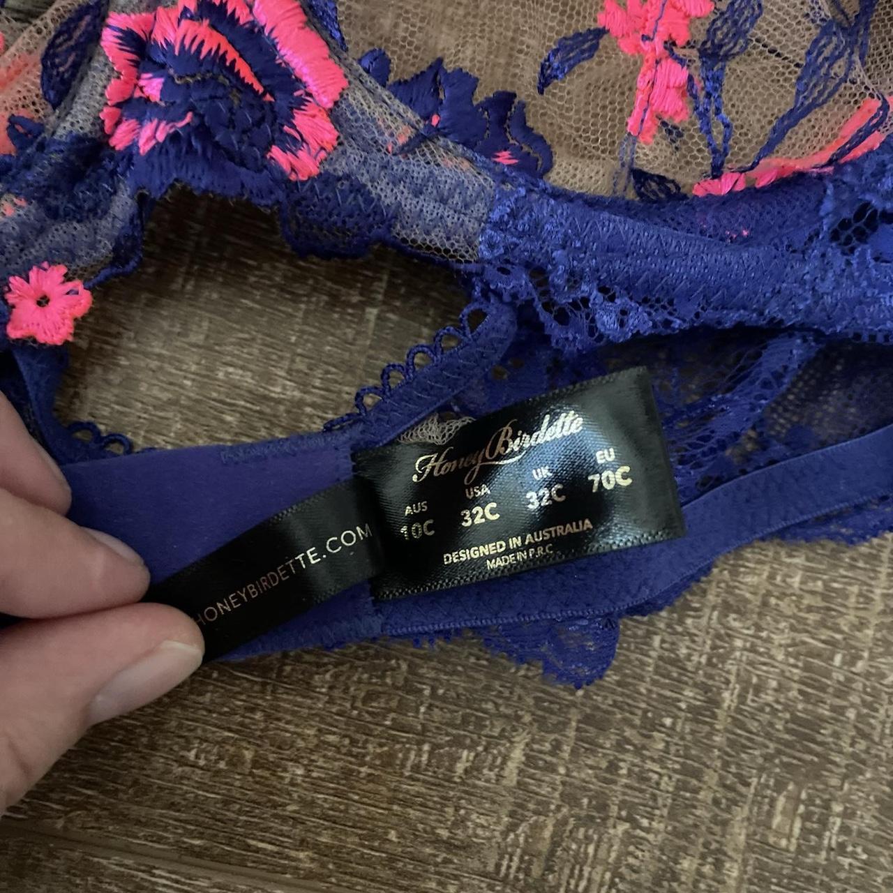 honey birdette WHITNEY bra size 10C true to size... - Depop