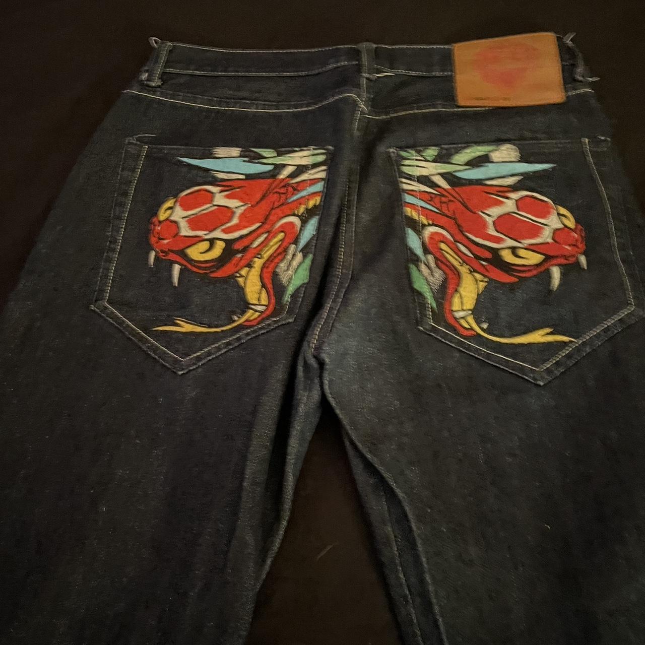 i love ed hardys! ED HARDY JEANS WITH SNAKE... - Depop