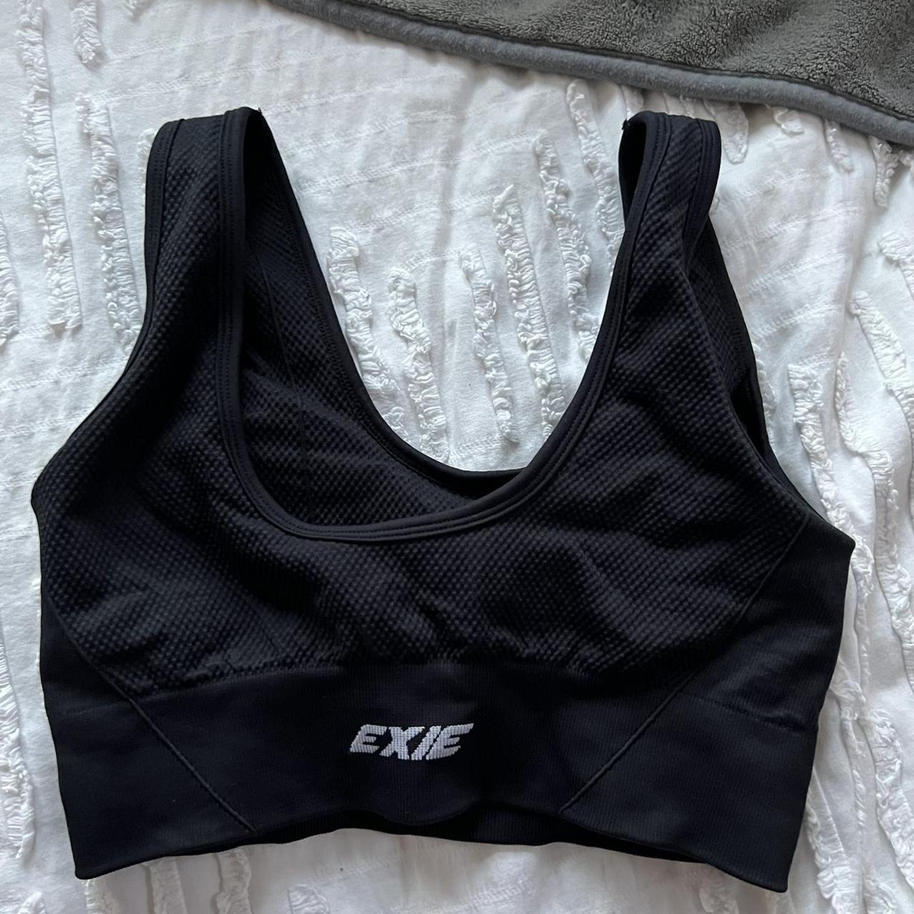 Black exie sports bra size: s Brand: exie condition:... - Depop