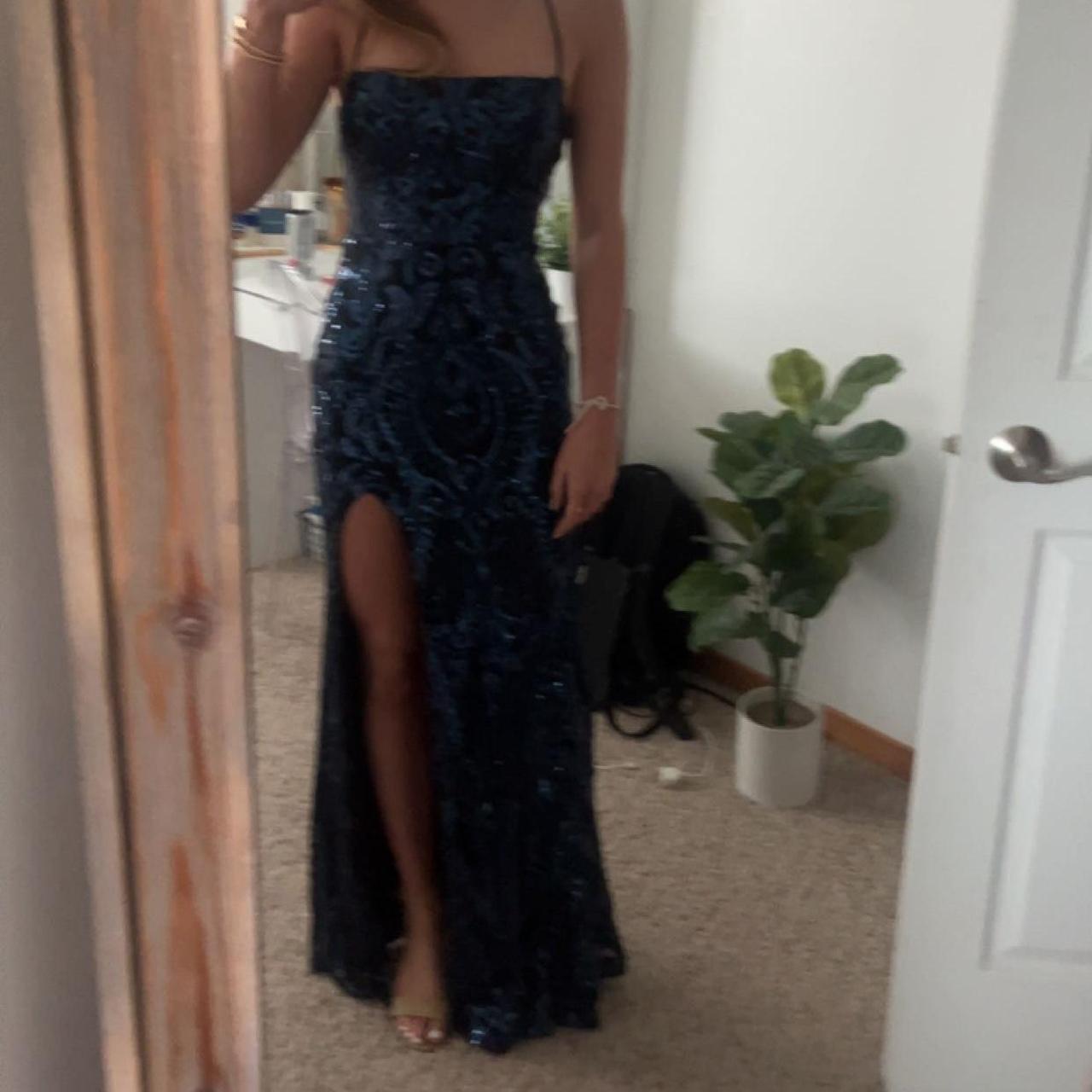 Windsor Navy Blue Prom Dress Super cute - only worn... - Depop